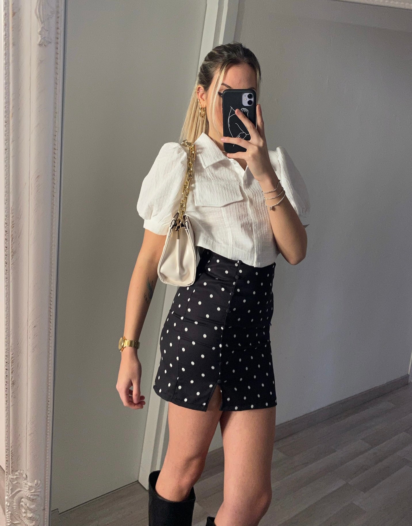Camicia crop bianco | consegna 24/48h